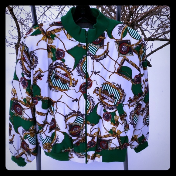 Vintage | Jackets & Coats | Vintage 9s Scarf Print Bomber Jacket | Poshmark